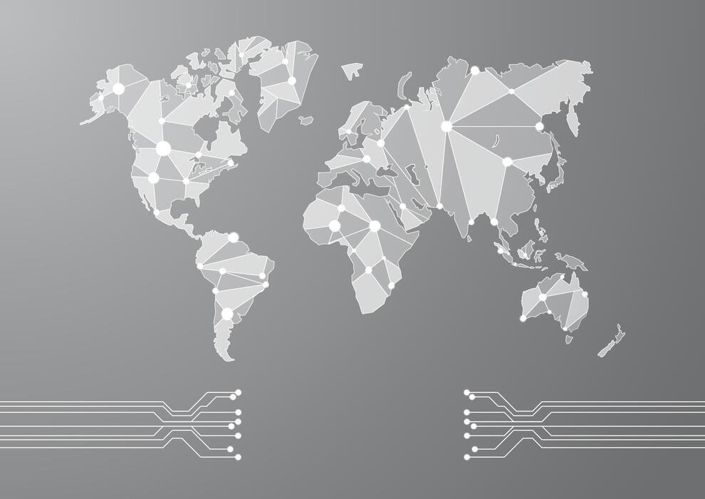 World Map Connected Vector Art, Icons, and Graphics for Free Download