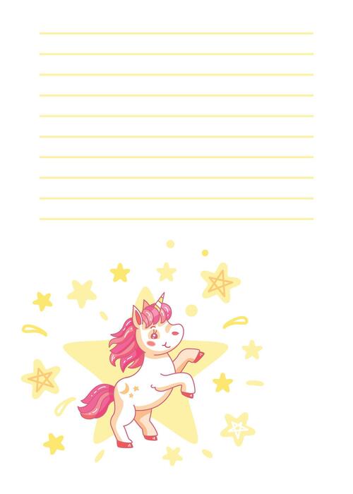 Unicorn Writing Vector Art, Icons, and Graphics for Free Download