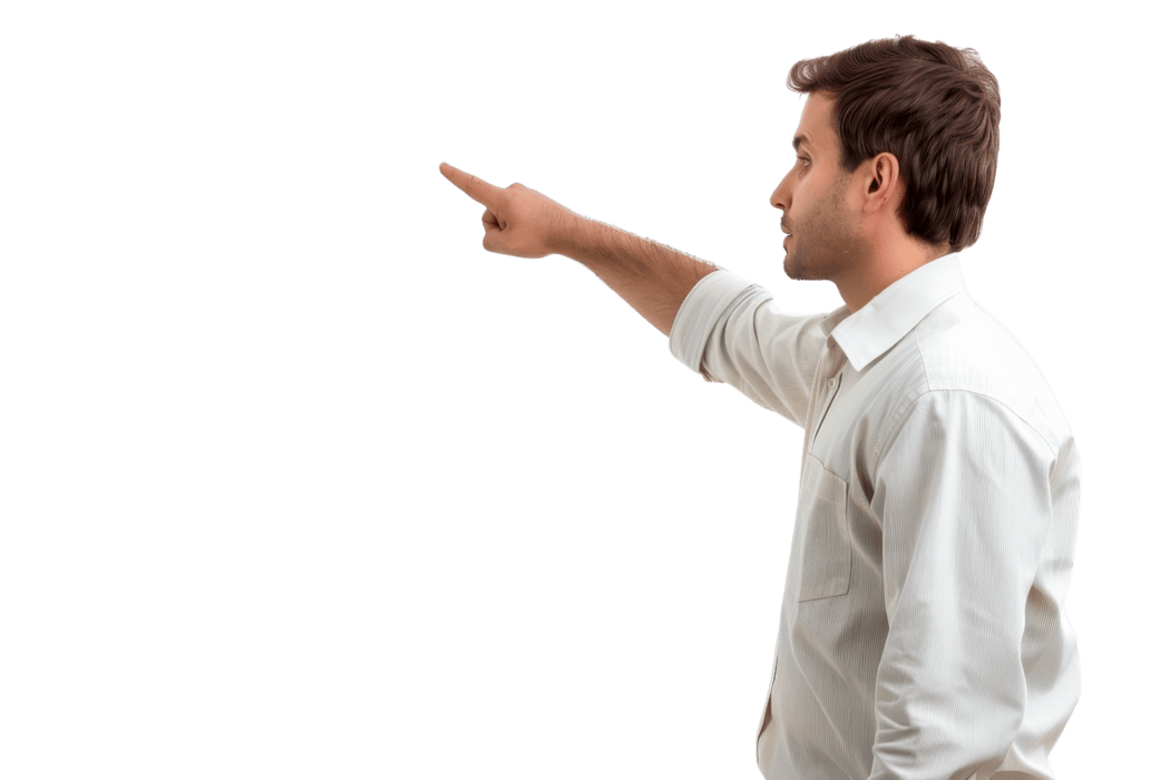 Guy Pointing PNGs for Free Download