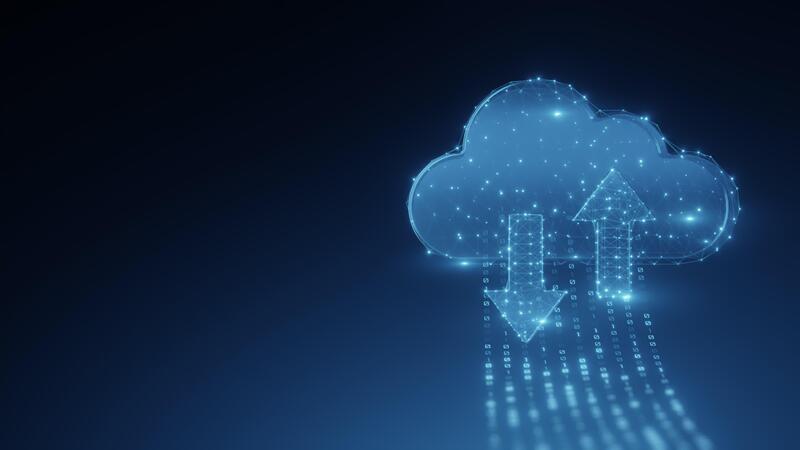 Digital cloud with binary data transfer 51267078 Stock Video at Vecteezy