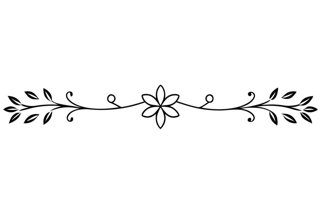 Flower Line Divider Vector Art, Icons, and Graphics for Free Download