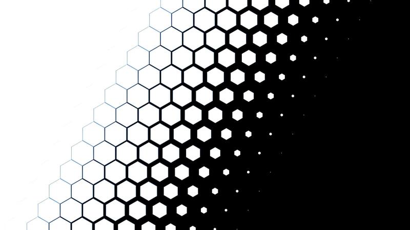 White Hexagon Transition Animation Luma Matte Transition Box