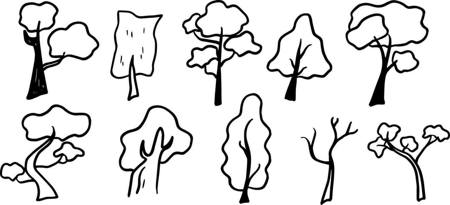 Tree Line Drawing Vector Art, Icons, and Graphics for Free Download