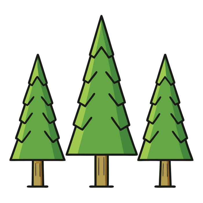 3 Pine Trees Vector Art, Icons, and Graphics for Free Download