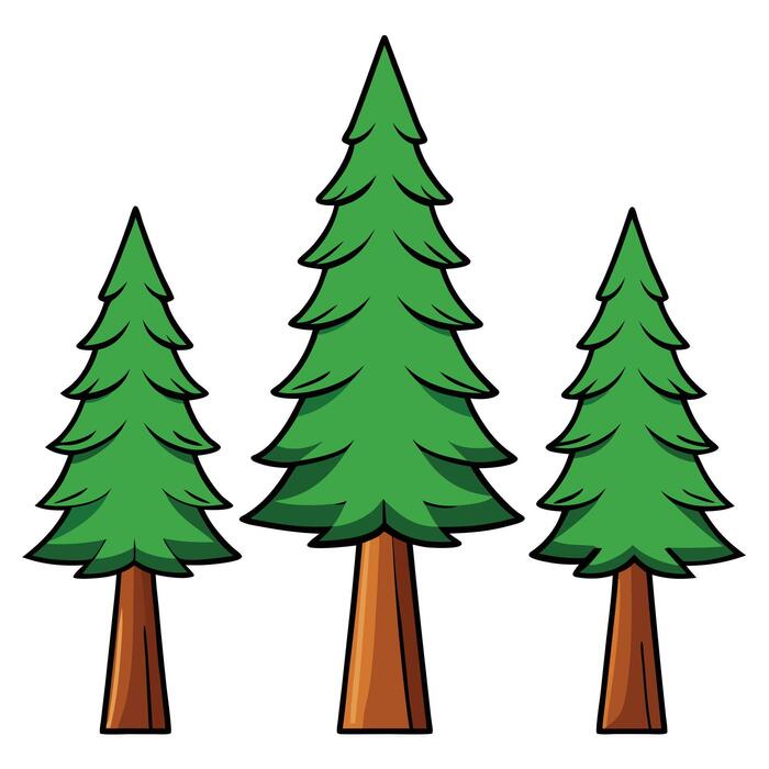 3 Pine Trees Vector Art, Icons, and Graphics for Free Download