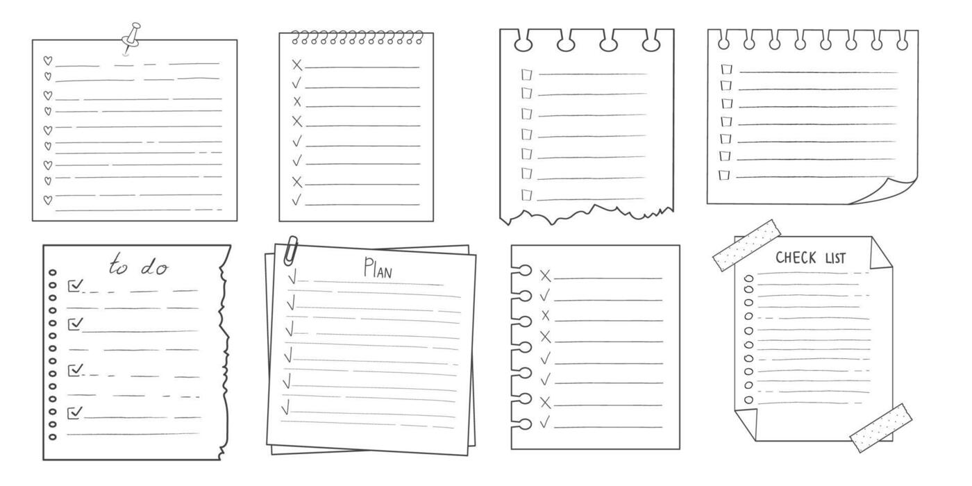 Doodle Notes Vector Art, Icons, and Graphics for Free Download