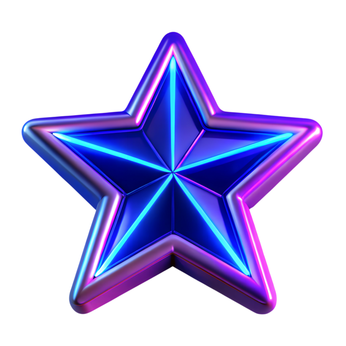 Neon Star PNGs for Free Download