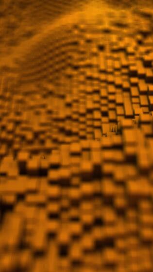 Waves In Cyberspace Of Cubic Shapes Animation Abstract Background