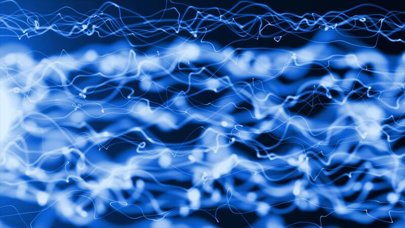 Royal Blue Color Abstract Design Complex Pattern Strings Flowing Modern