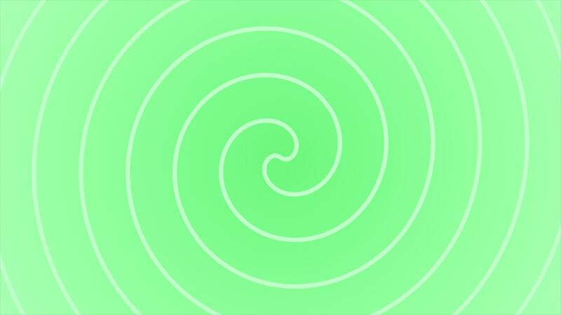 Green Color Rotating Circle Simple Design Creating Hypnotism Effect