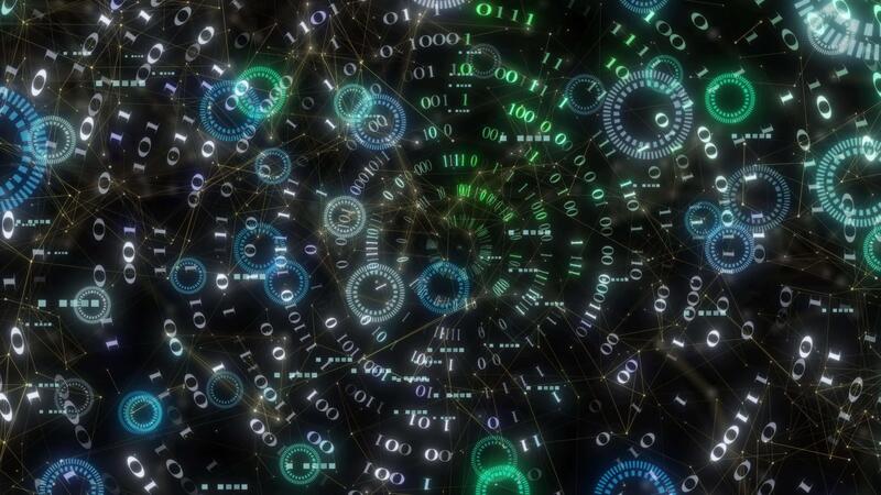 Binary Code Animation Digital Plexus And With Hud Circle Technology ... Binary Code Animation Digital Plexus And With Hud Circle Technology ...