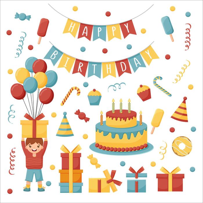 Happy Birthday Clipart Vector Art, Icons, and Graphics for Free Download