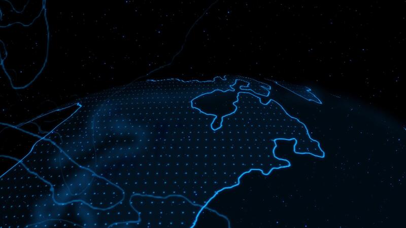 3D Globe Rotating with glowing particles. Earth rotating with moving particles. 51585917 Stock ...