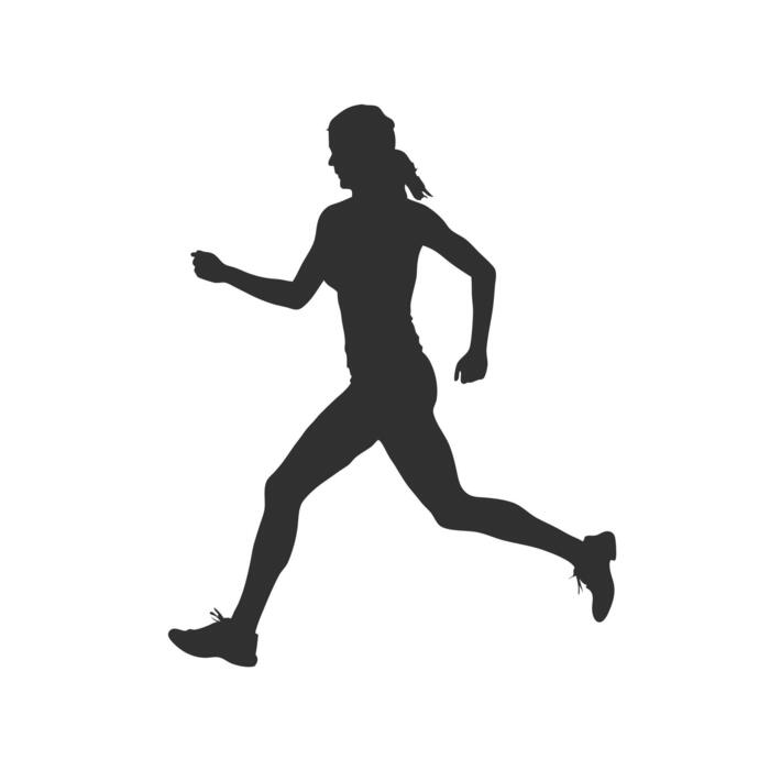 Female Runner Silhouette Vector Art, Icons, and Graphics for Free Download
