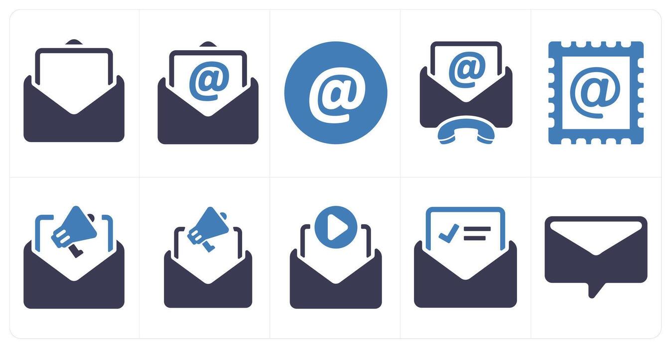 Email Interface Set Vector Art, Icons, and Graphics for Free Download