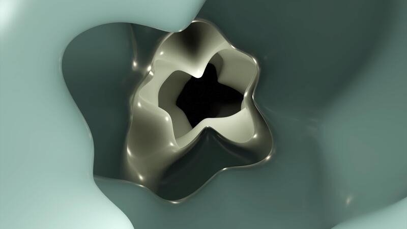 Tunnel Of Bubbling Liquid Design Moving Whirlpool With Bubbling Dense