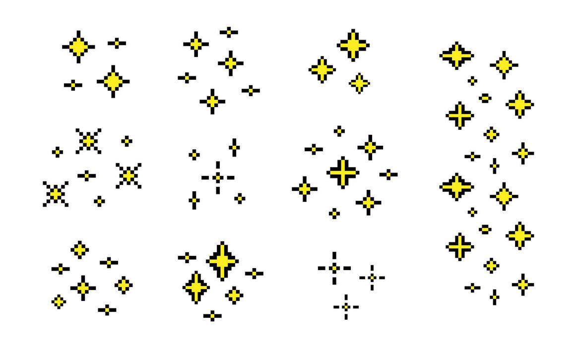 Pixel Sparkle Vector Art, Icons, and Graphics for Free Download