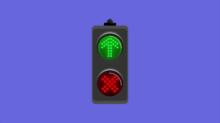 Traffic Light Animation Stock Video Footage for Free Download