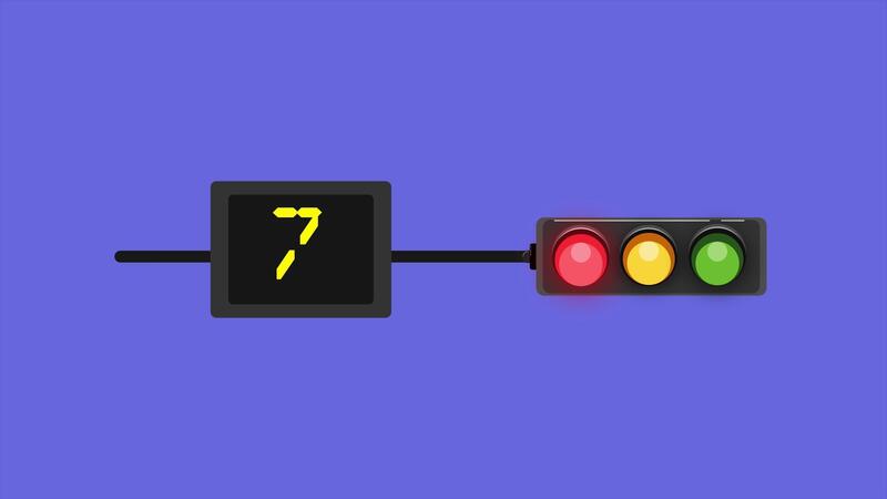 Animated Traffic light concept. Full length animation illustration. High quality 4k footage ...