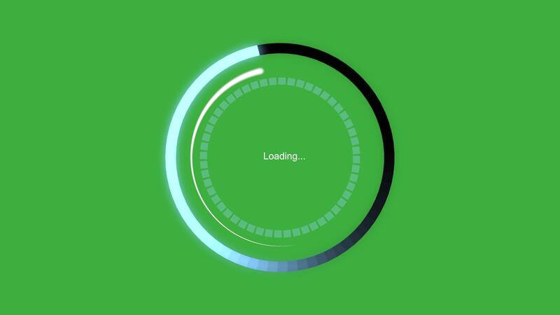 A visually captivating dynamic loading animation displayed against a vibrant green background ...
