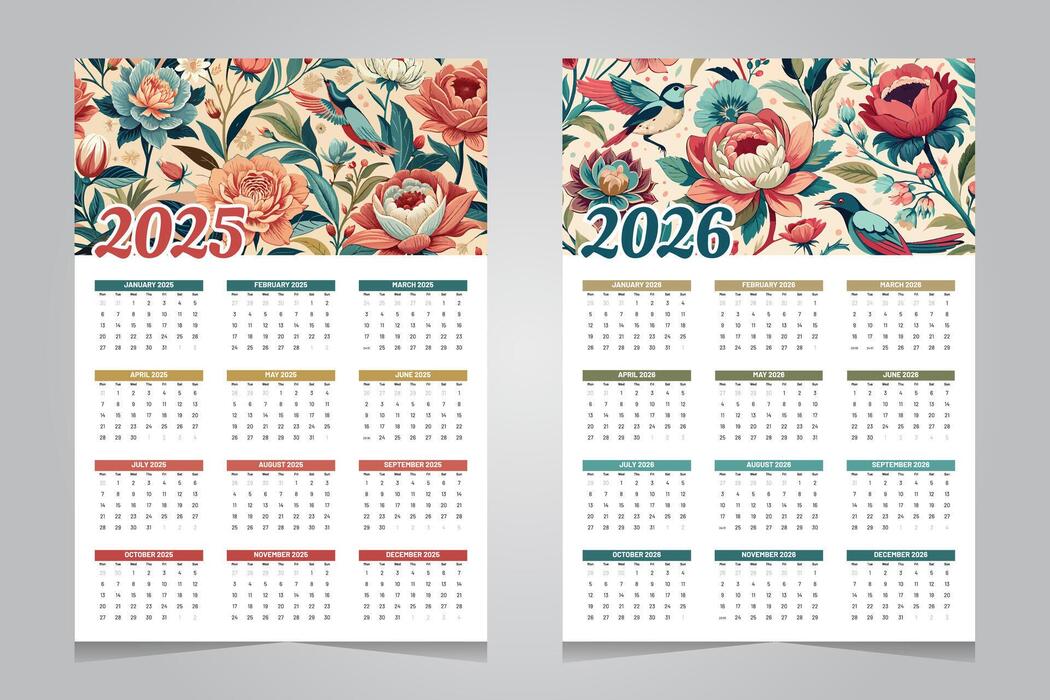 Flower Calendar Vector Art, Icons, and Graphics for Free Download