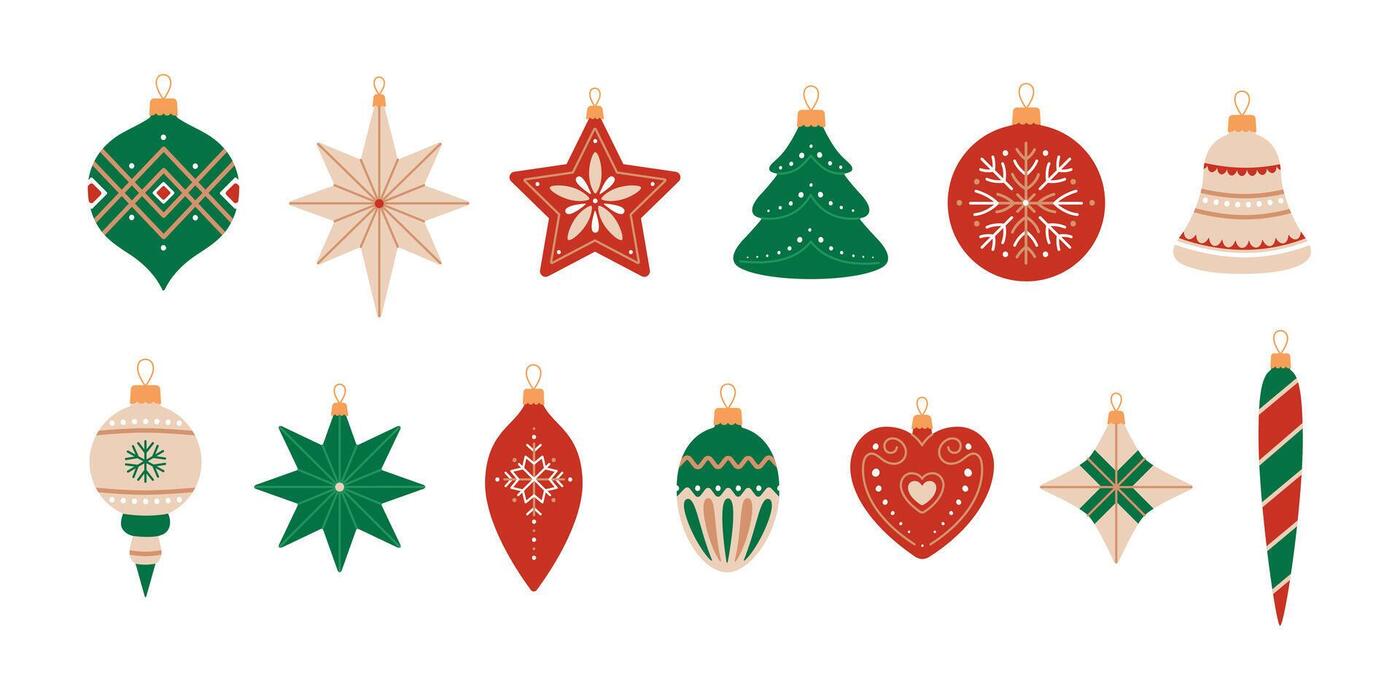 Christmas Tree Ornaments Vector Art, Icons, and Graphics for Free Download