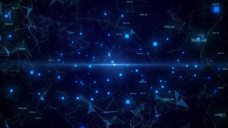 High Tech Plexus And Number Are Flaying Futuristic Technology Background. Digital Data ...