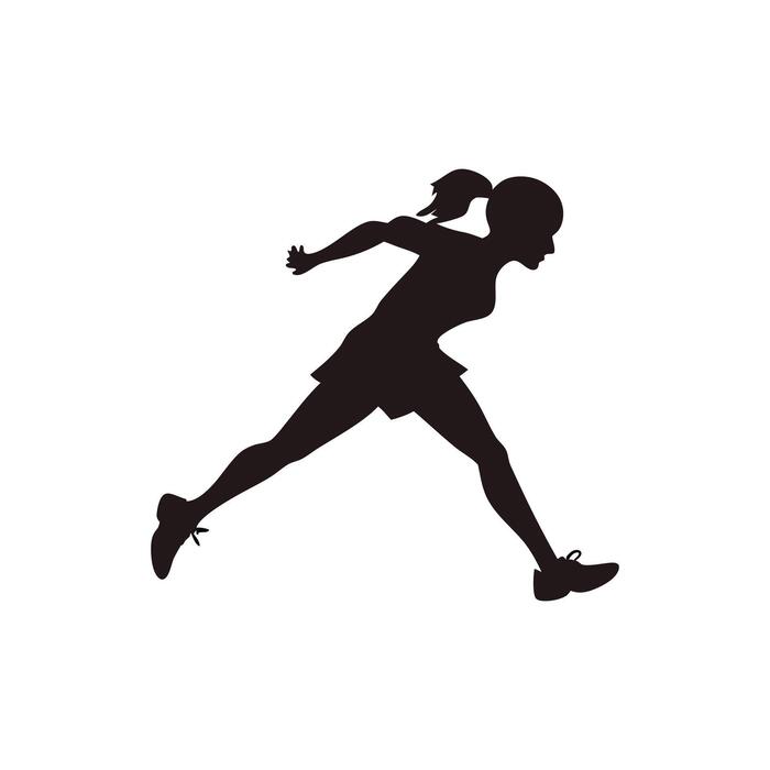 Woman Running Silhouette Vector Art, Icons, and Graphics for Free Download