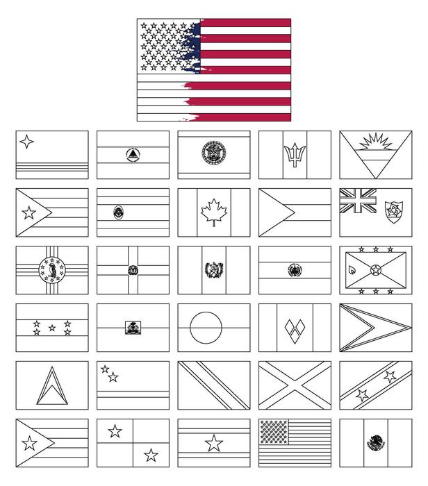 All Flags Of America Vector Art, Icons, and Graphics for Free Download