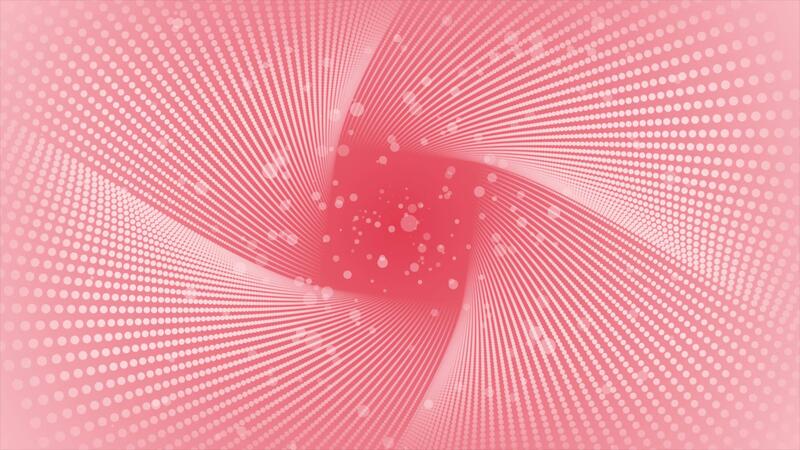 Red Color Rotating Square Shaped 3d Tunnel Halftone Pattern With Bokeh