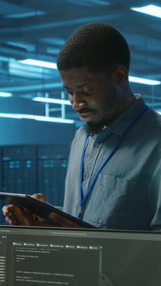 Vertical It Expert In Server Hub Ensuring Valuable Data Remains Shielded From Potential Threats