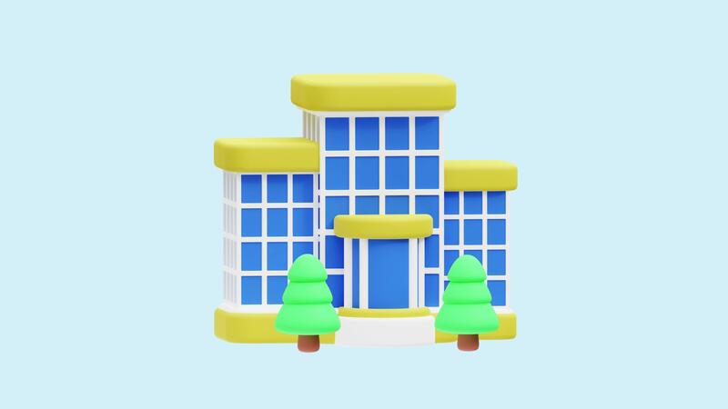 Architecture Building animated 3d icon. 52602654 Stock Video at Vecteezy