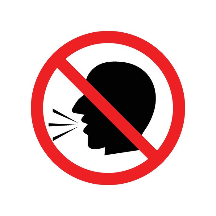 No Talking Sign Vector Art, Icons, and Graphics for Free Download