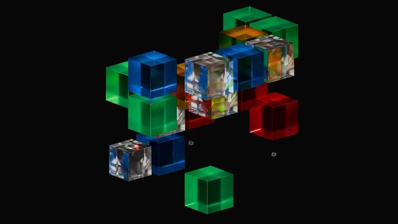 Dynamic geometric shapes dance in a vibrant audio-visual loop 52878236 Stock Video at Vecteezy