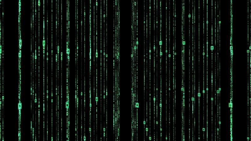 Futuristic Digital Code Stream, Cyber Matrix Background Animation ...