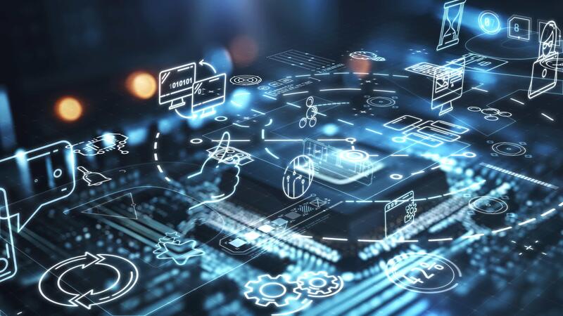 Digital Transformation Showing Software Development And Computer