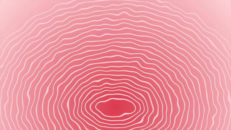 Red Color Wiggling Parallel Circular Repeating Lines Modern Design Loop