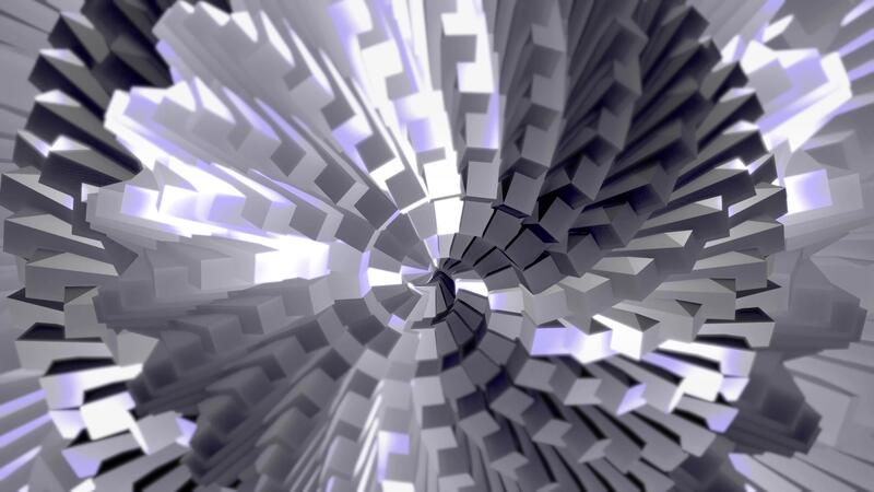 Geometric 3D Rotating Abstract Object in Steel Grey Tones. 52916840 Stock Video at Vecteezy