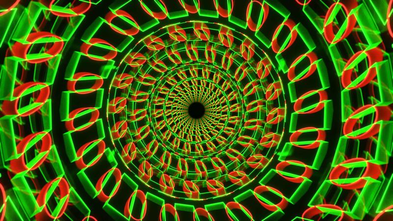 Green and Red Neon Shape Kaleidoscope Tunnel Background VJ Loop in 4K 52919097 Stock Video at ...