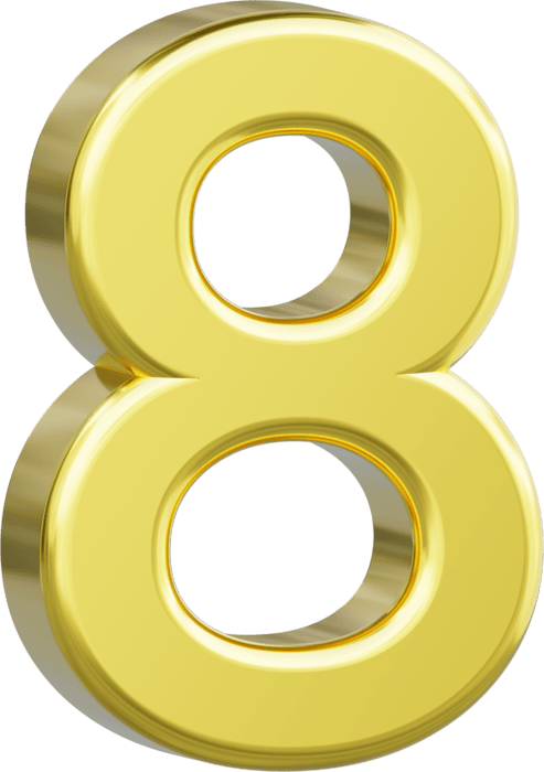 Number 8 PNGs for Free Download