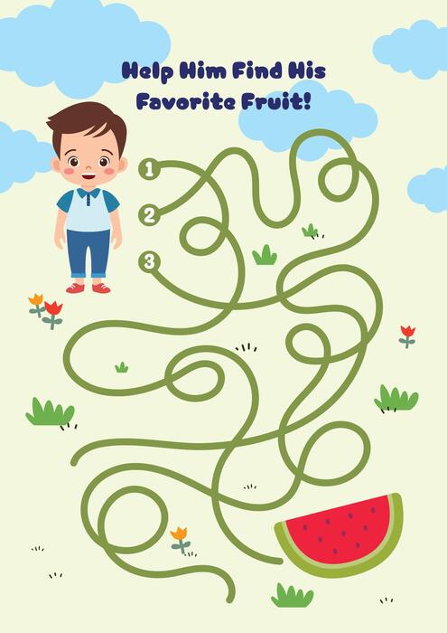 Fruit Maze Vector Art, Icons, and Graphics for Free Download