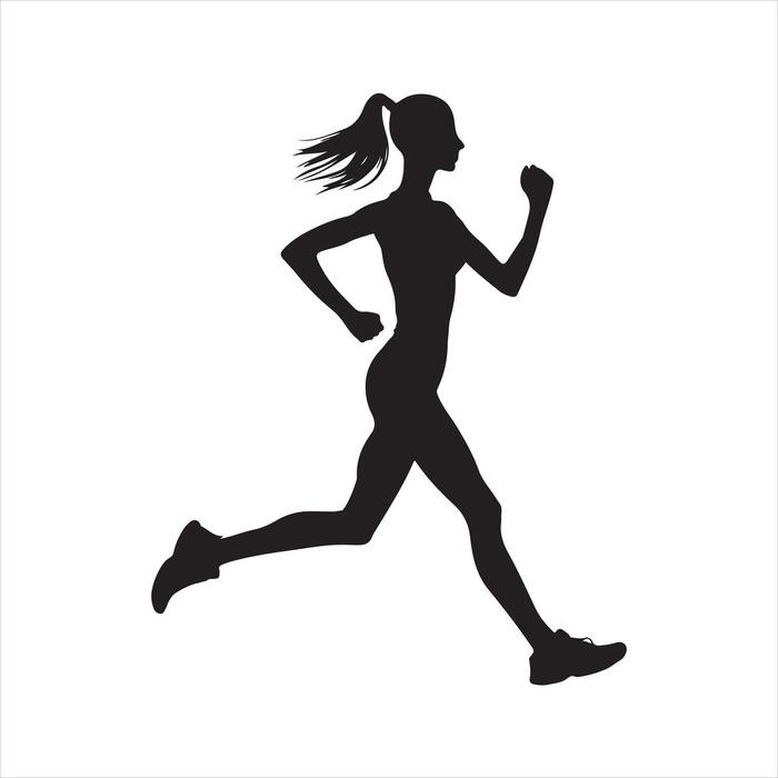 Woman Running Silhouette Vector Art, Icons, and Graphics for Free Download
