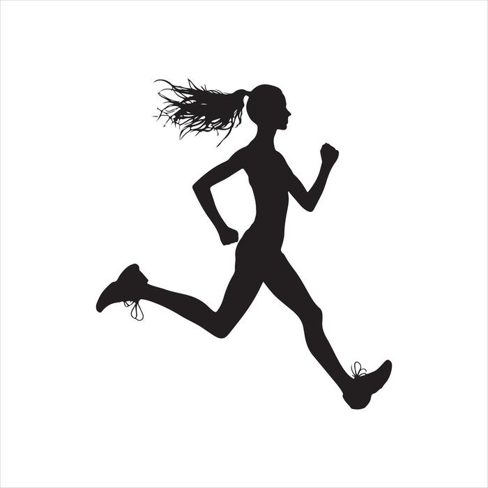 Woman Running Silhouette Vector Art, Icons, and Graphics for Free Download