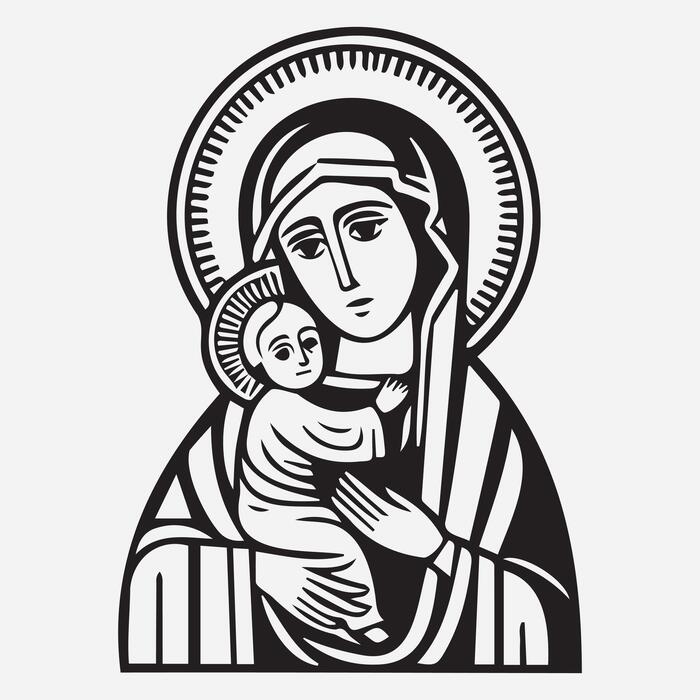 Mary Mother Of Jesus Vector Art, Icons, and Graphics for Free Download