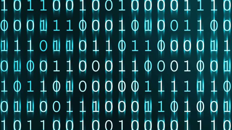 Digital Binary Code Background Aqua 53087751 Stock Video at Vecteezy