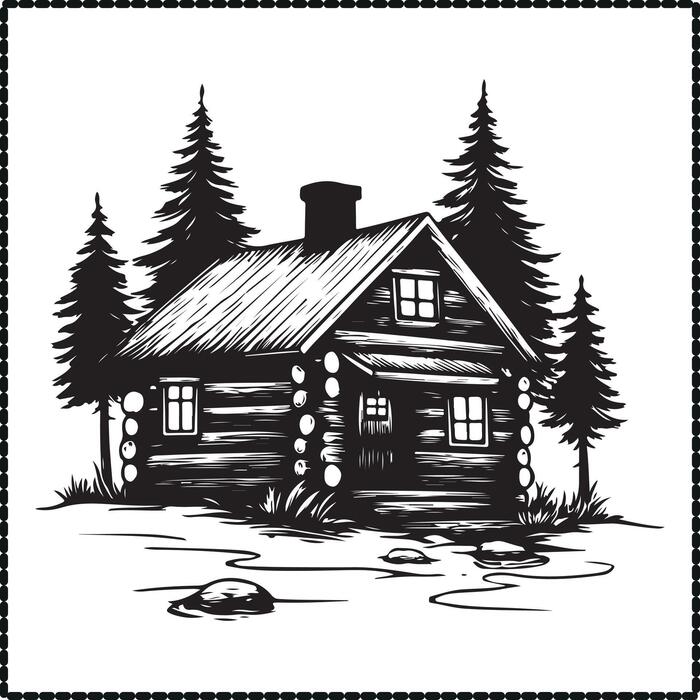 Rustic Cabin Vector Art, Icons, and Graphics for Free Download