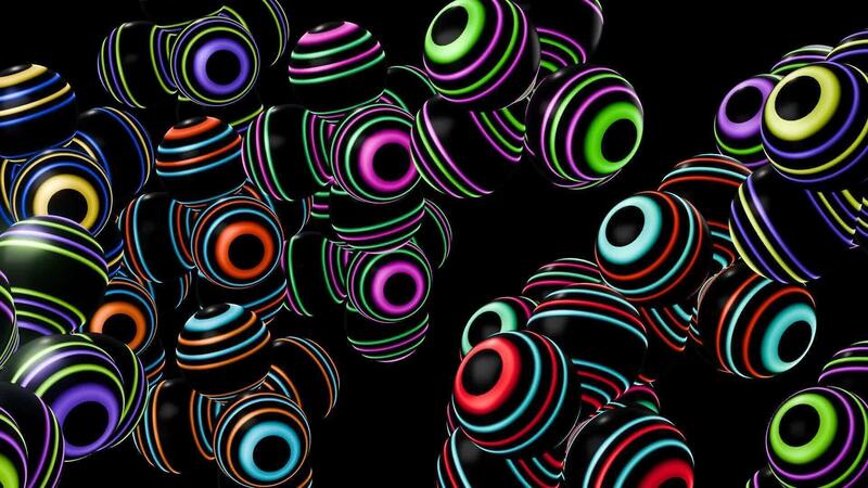 Vibrant Patterns And Dynamic Shapes Create A Captivating Vj Loop