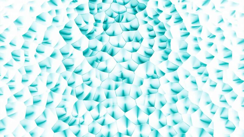 Abstract blinking particles creating rotating surface. Design. Round ...