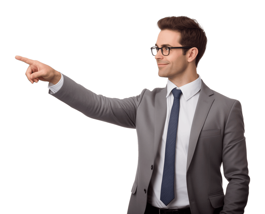 Guy Pointing PNGs for Free Download