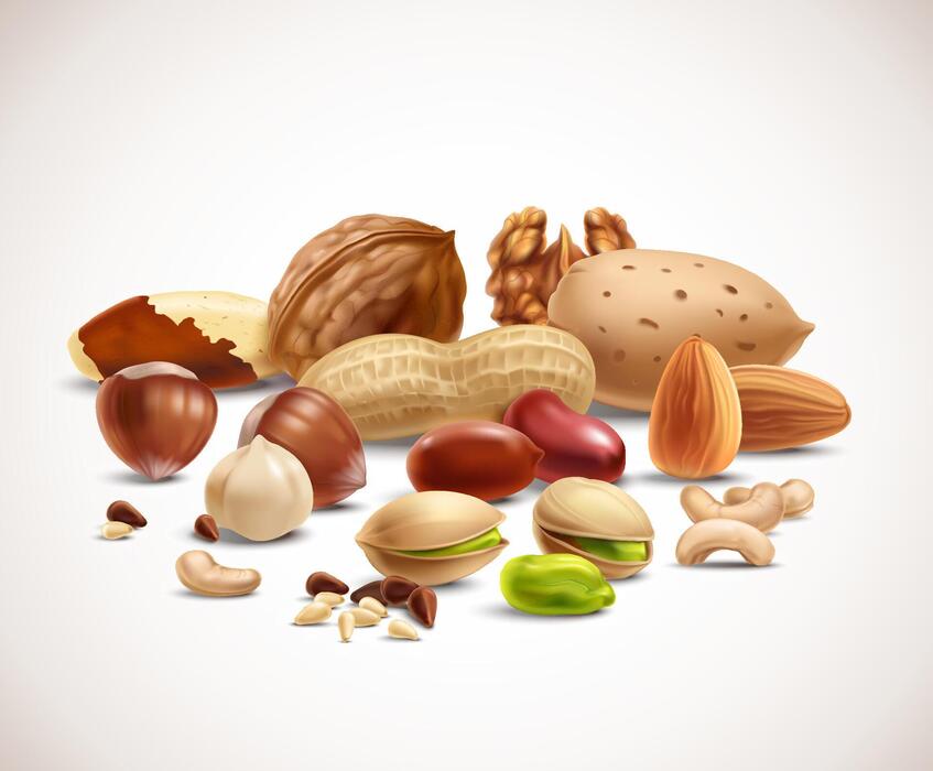 Assorted Nuts Vector Art, Icons, and Graphics for Free Download